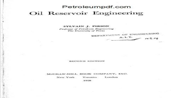 Oil Reservoir Engineering Second Edition PDF Free Download