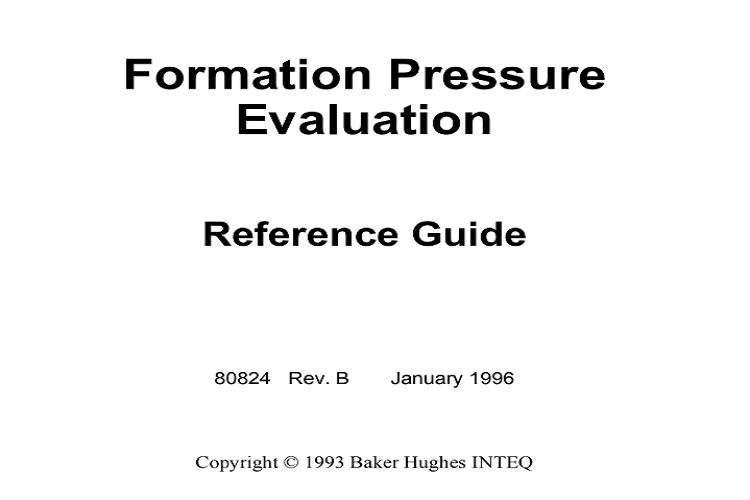 Bakes Hughes Formation Pressure Evaluation PDF Free Download
